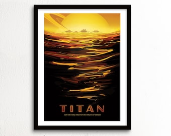 Printable NASA Posters Visions of the Future Titan Moon of - Etsy