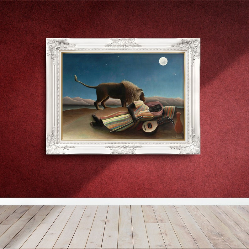 Henri Rousseau - the Sleeping Gypsy - 1897 - Famous Paintings - Vintage ...