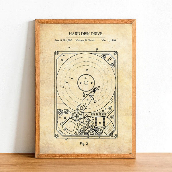 Hard Disk Drive Poster - Etsy