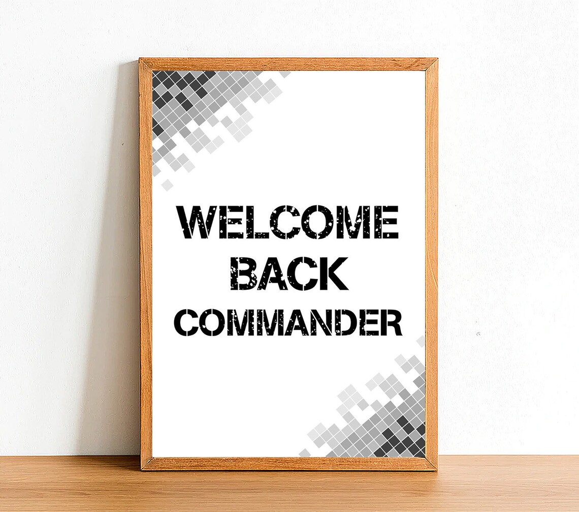Welcome Back Commander Gaming Poster Print Gamer Wall Art - Etsy UK