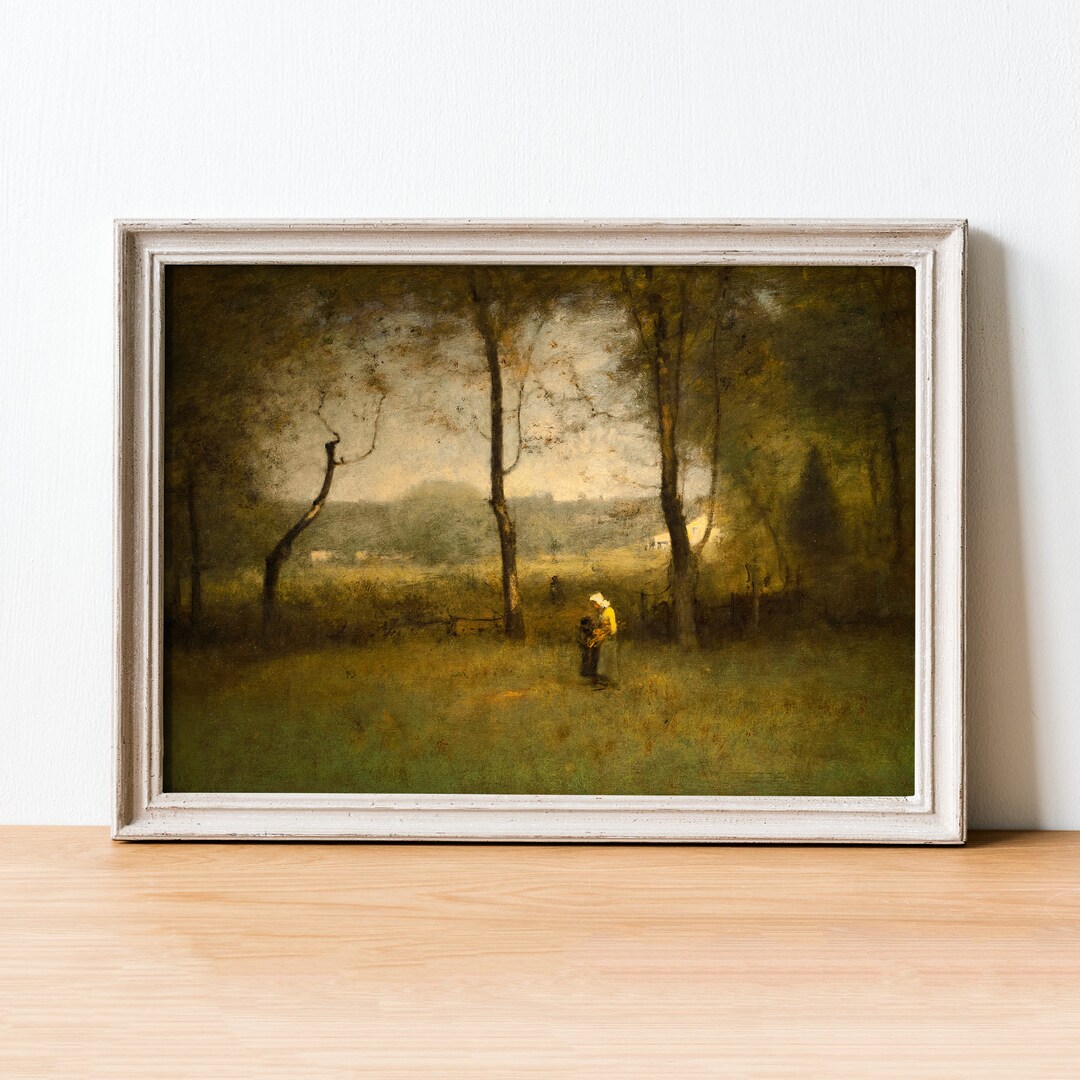 Abstract Forest Landscape Print - Famous Fine Art Painting - Rustic Art ...