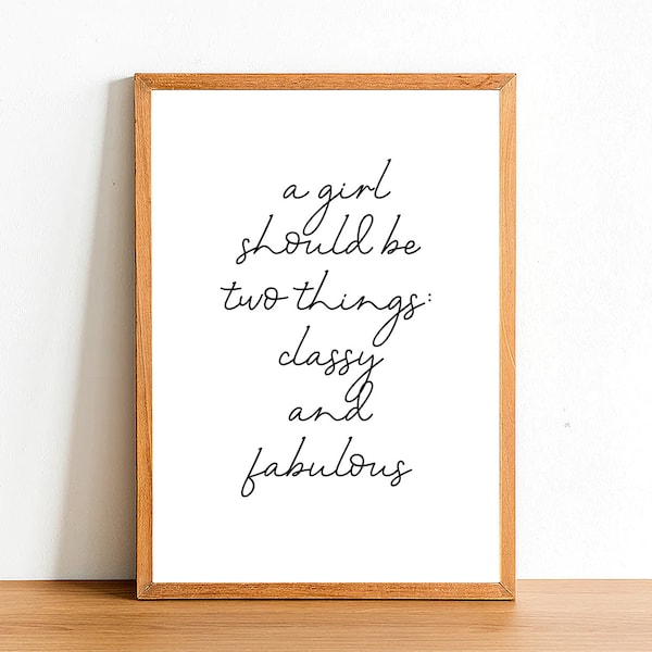 A Girl Should Be Two Things - Etsy