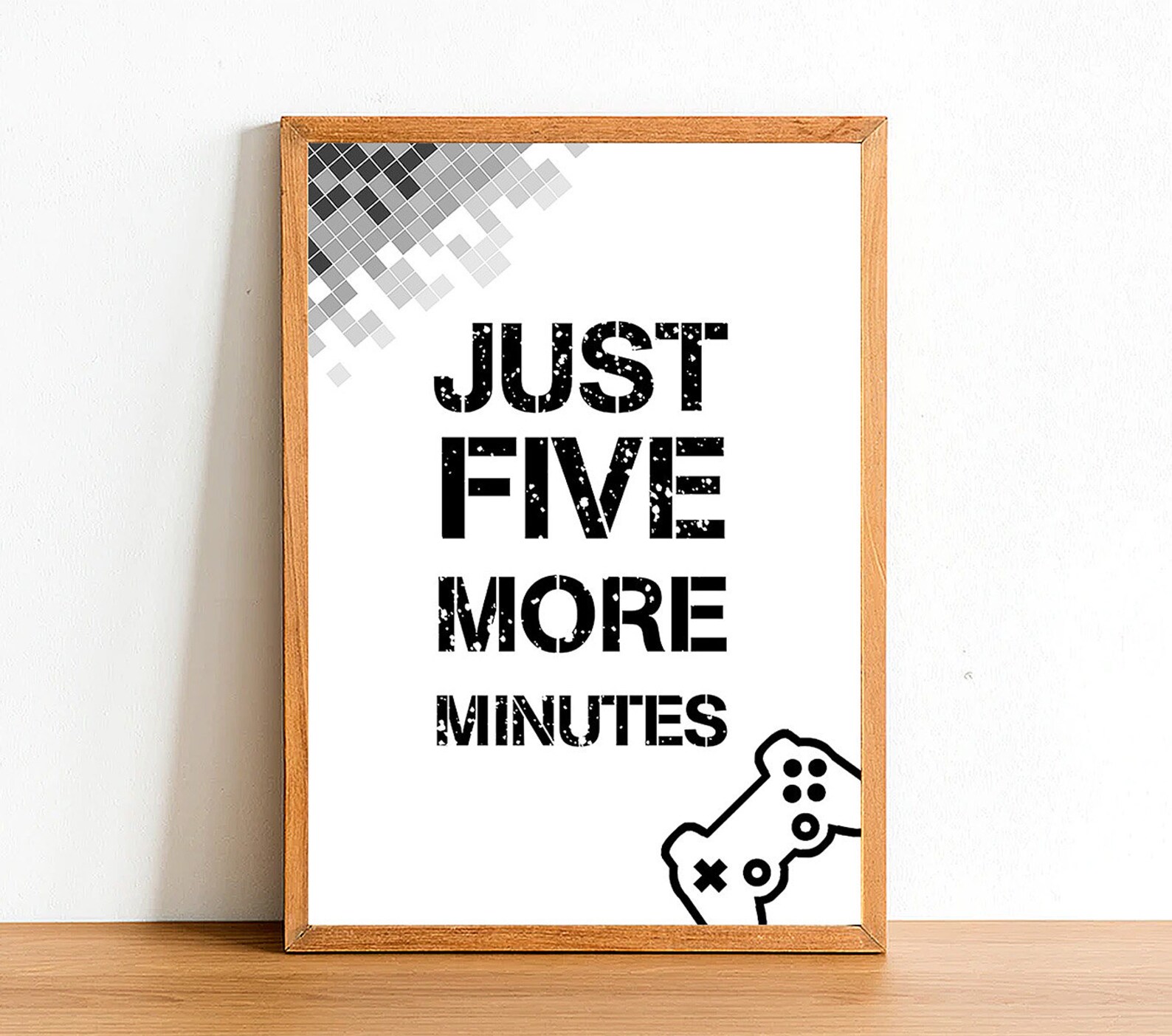 Just Five More Minutes Gaming Poster Print Gamer Wall Art - Etsy