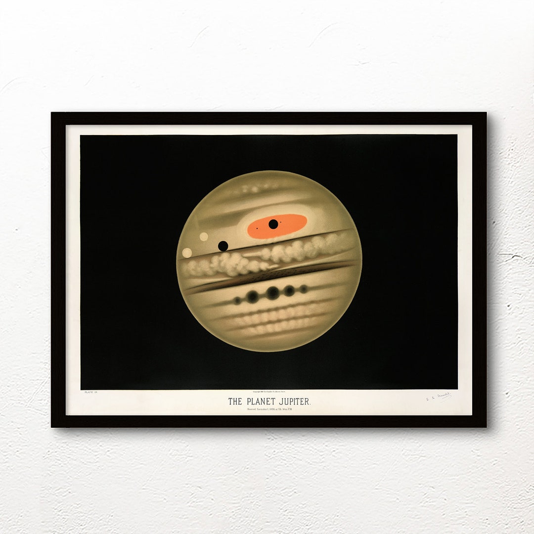 Planet Jupiter Vintage Space Posters Trouvelot Retro Astronomical ...