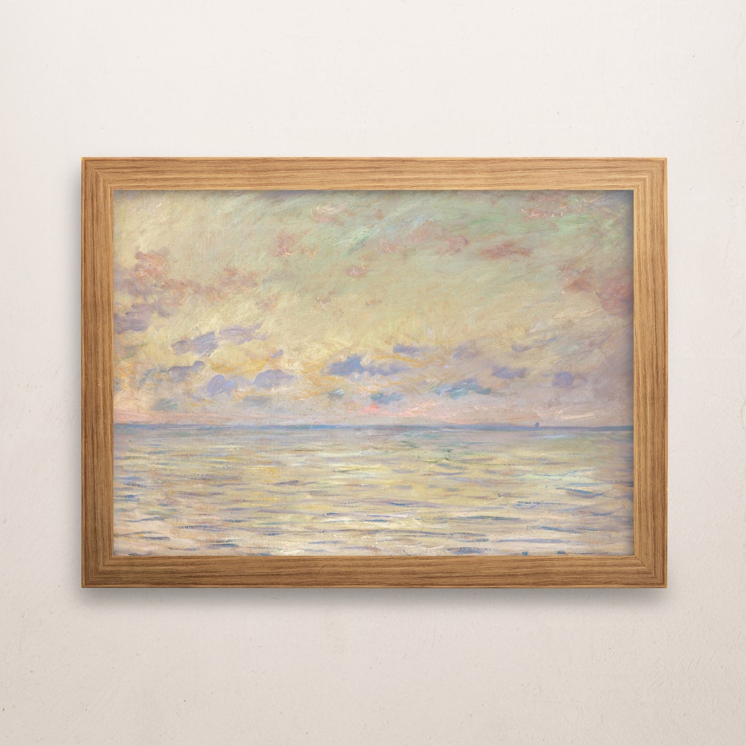 Marine Near Etretat by Claude Monet - Fine Art Poster - Vintage Oil ...
