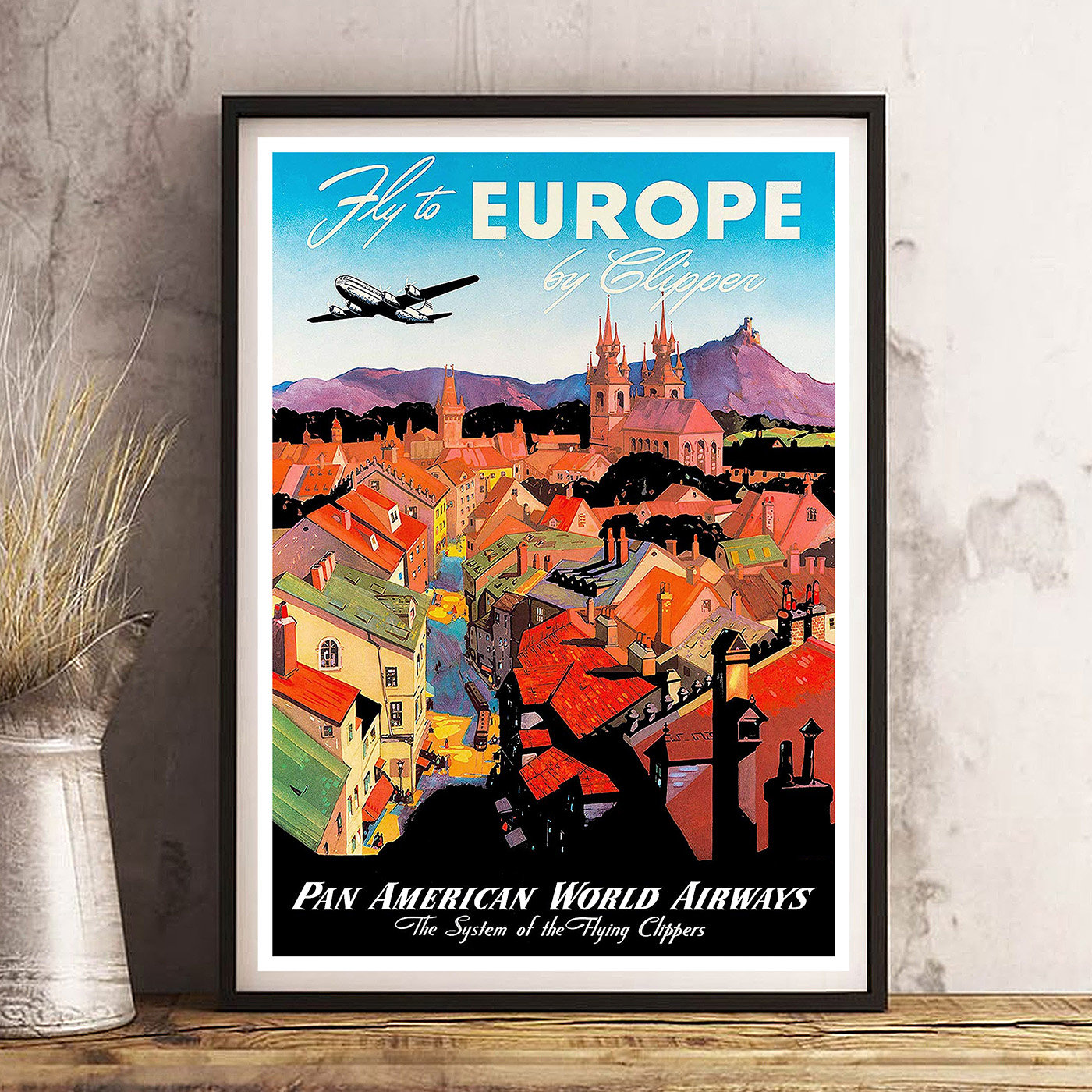 SEE EUROPE Vintage Travel Poster Print Satin Paper A4 A3 | Etsy