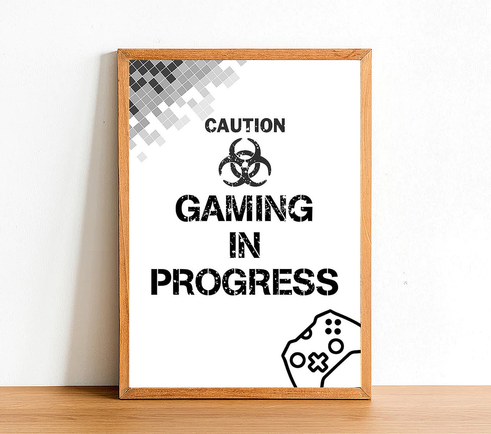 Caution Gaming in Progress - Gaming Poster Print - Gamer Wall Art - A4 ...