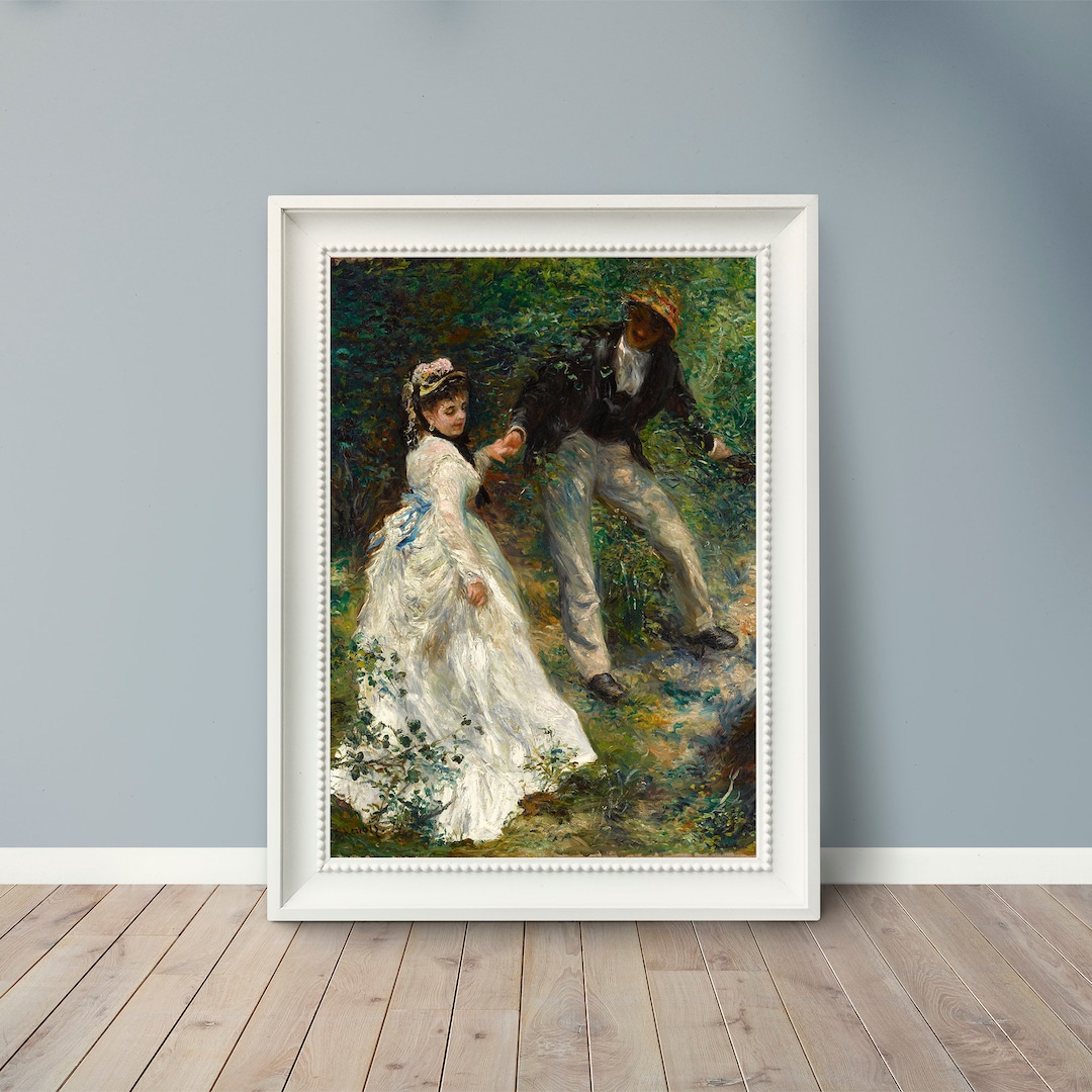 Renoir - La Promenade - 1870 - Famous Paintings - Vintage Art Poster ...