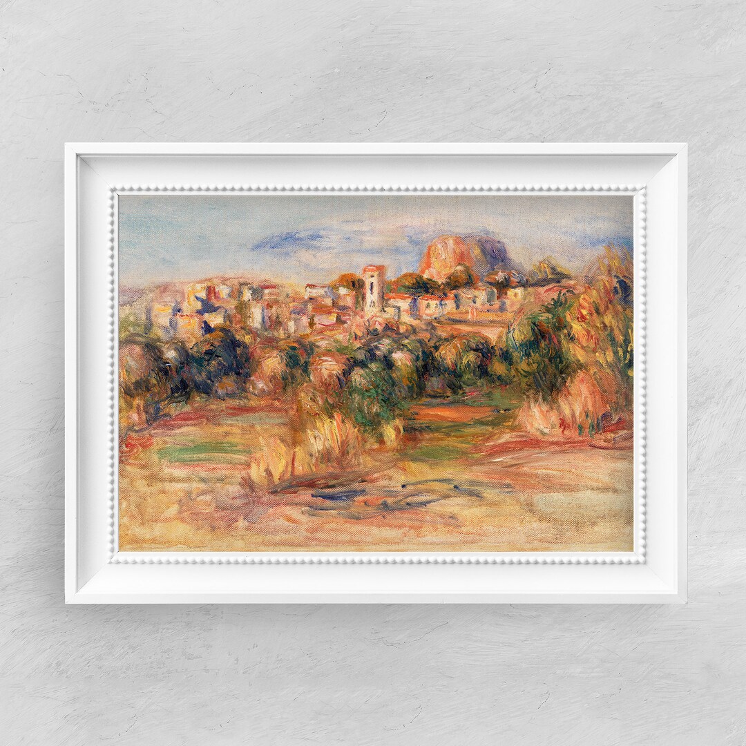 Landschaft La Gaude - Renoir - Fine Art Print - Vintage Kunstposter ...