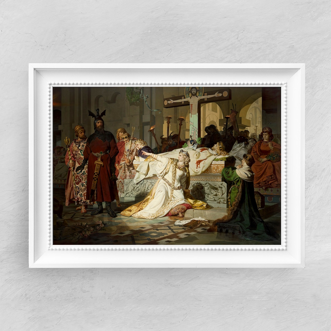 Emil Lauffer - Kriemhild’s Accusation - Fine Art Print - Vintage Art ...