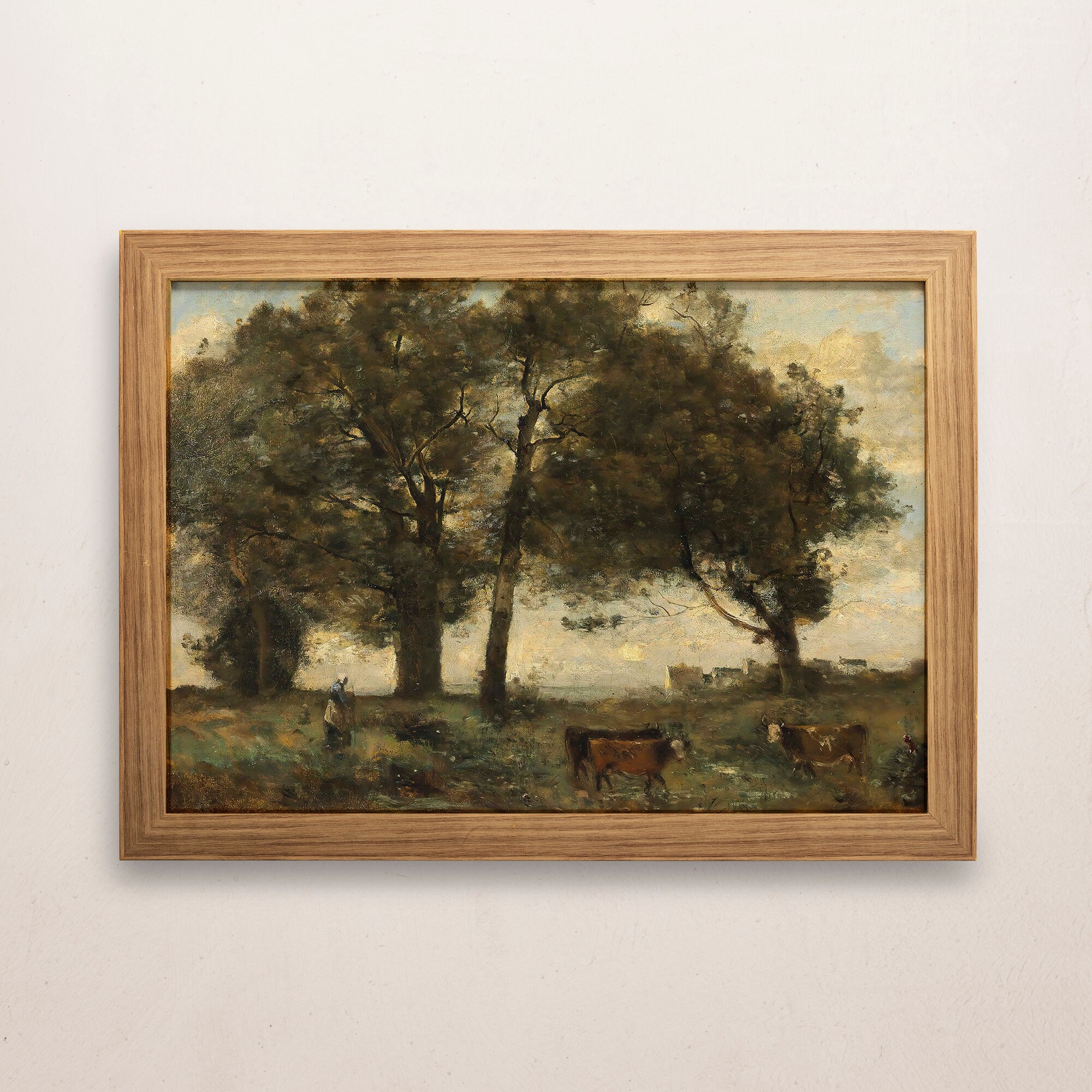 Rustic Village Life Landscape Print - Famous Painting - Rustic Art ...