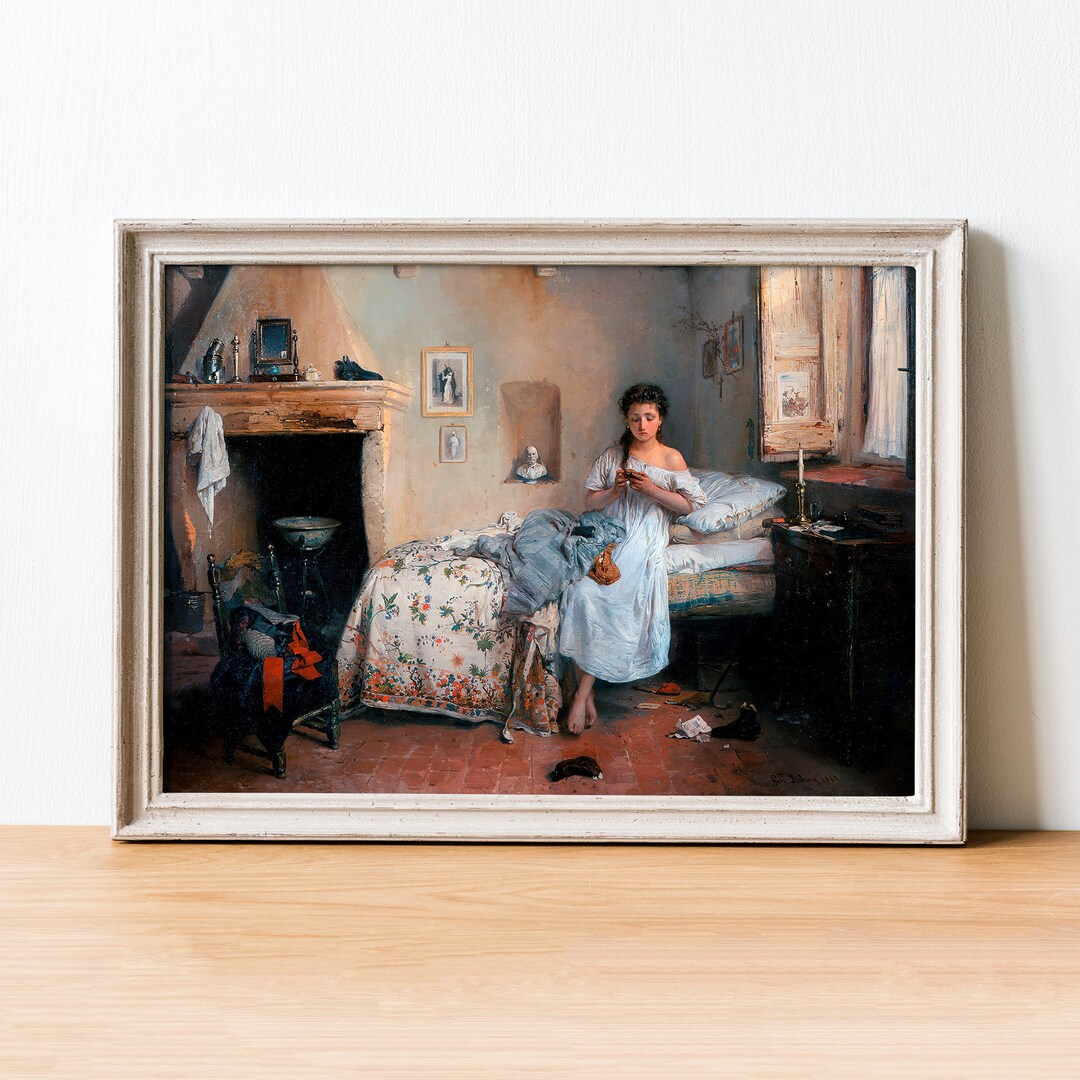 Sad Feeling by Gerolamo Induno - Antique Portrait - Famous Paintings ...