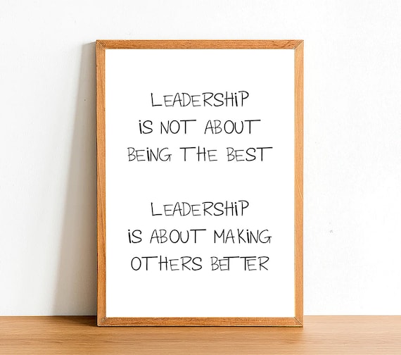 Leadership Inspirational Prints Motivational Quotes A4 | Etsy