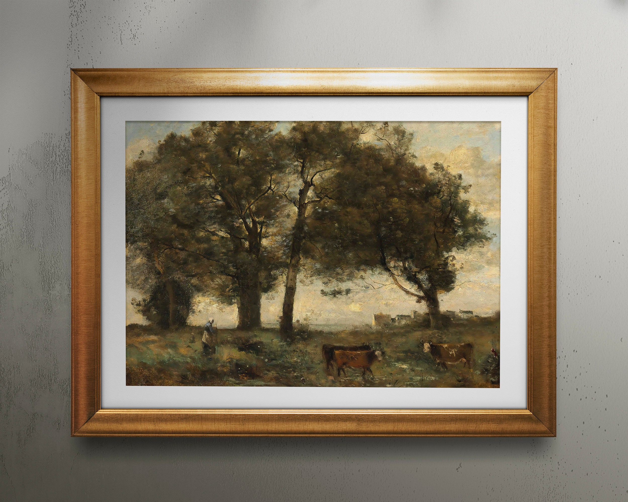 Rustic Village Life Landscape Print Famous Painting Rustic - Etsy