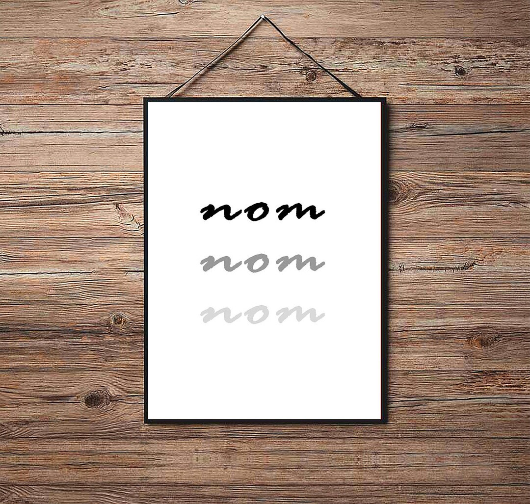 Nom Nom Nom - Kitchen Poster Print - Motivational - Funny Quotes - A4 ...