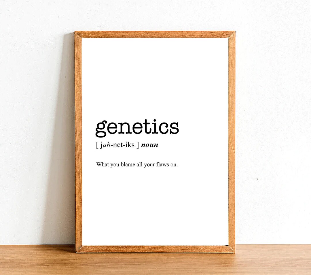 GENETICS Word Definition Poster Print Urban Dictionary Word Meaning ...