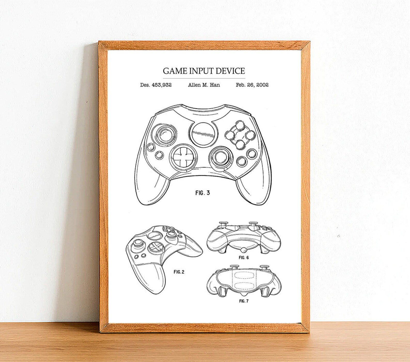 XBOX CONTROLLER Patent Poster Print A4 A3 A2 Prints Home - Etsy