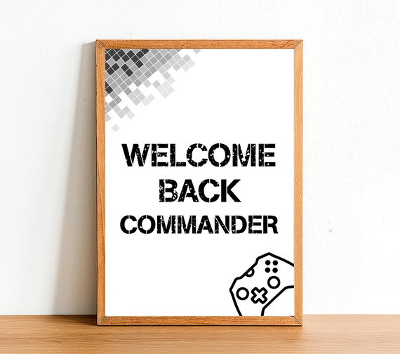 Welcome Back Commander Gaming Poster Print Gamer Wall Art - Etsy