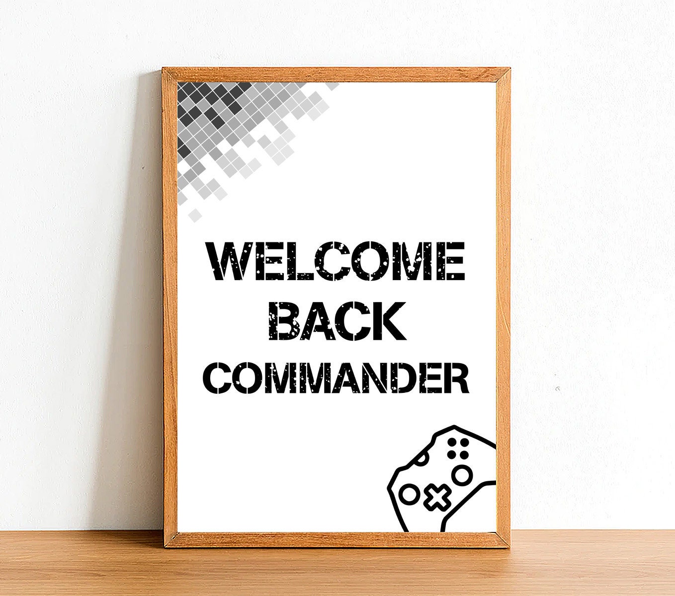 Welcome Back Commander Gaming Poster Print Gamer Wall Art - Etsy UK