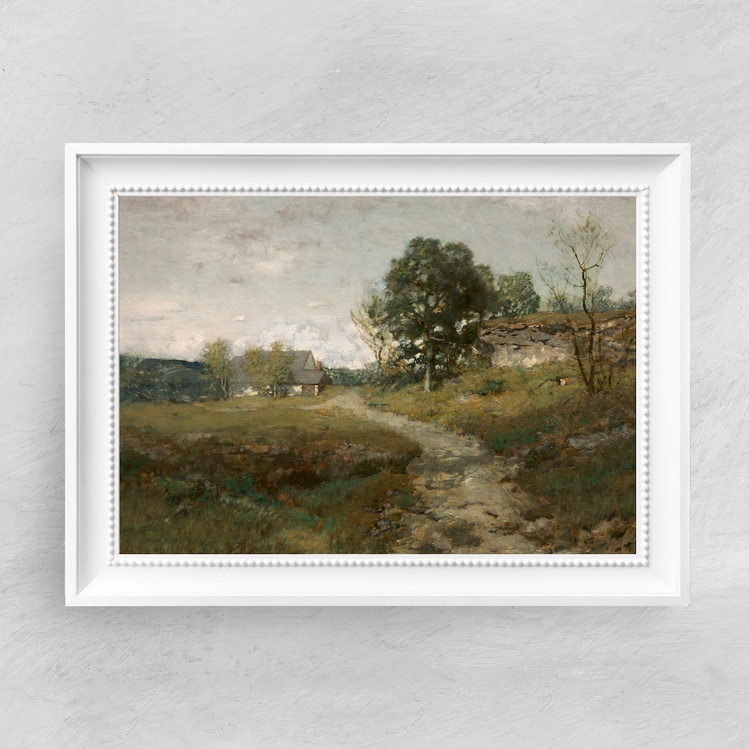 American Farmhouse Landscape Print - Famous Painting - Rustic Art ...