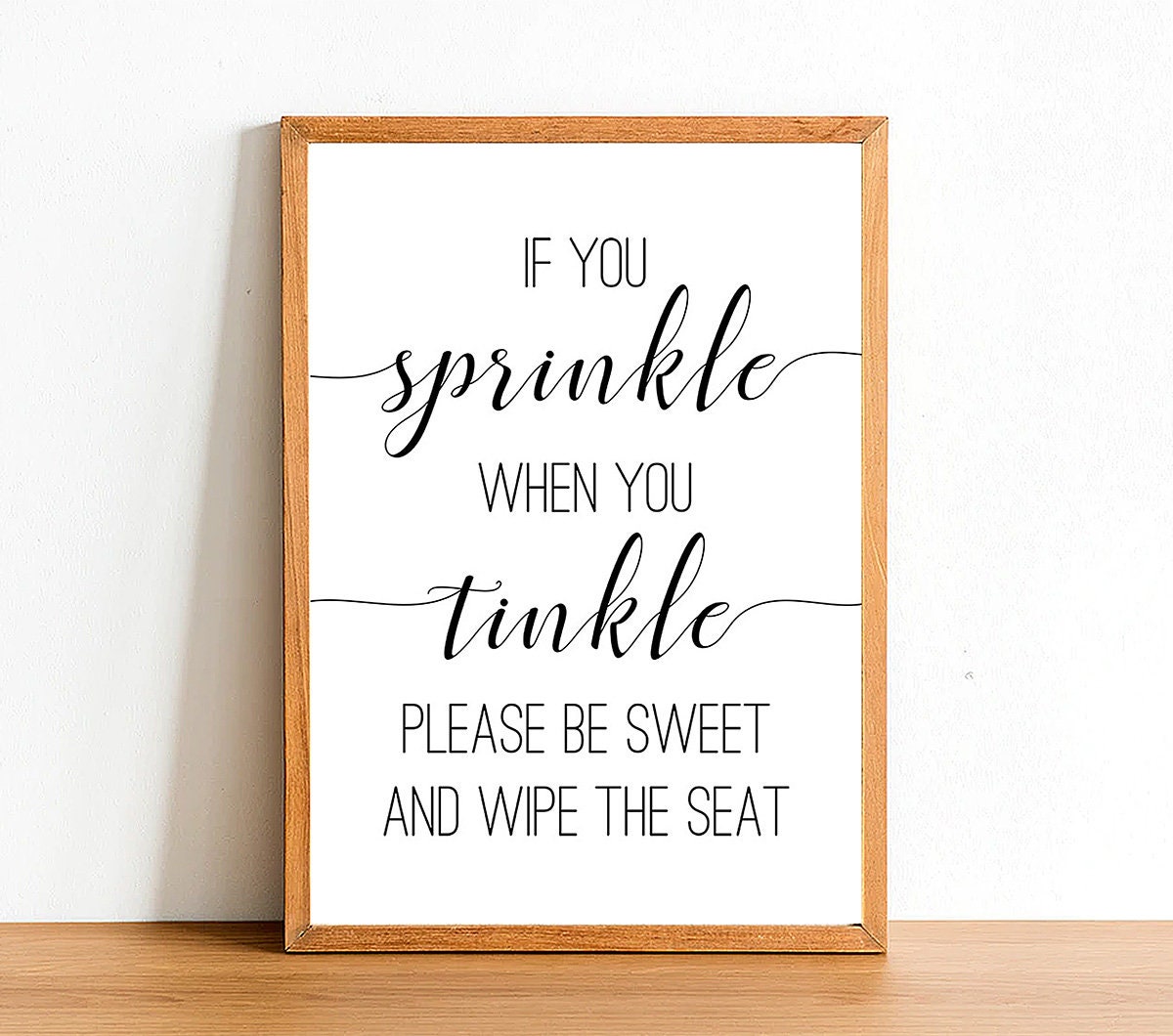 If You Sprinkle When You Tinkle Please Be Sweet - Bathroom Poster Print ...