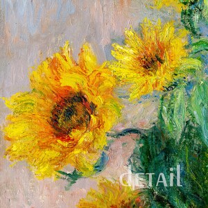 Monet - Bouquet of Sunflowers PRINTABLE Digital Download | Vintage Oil ...