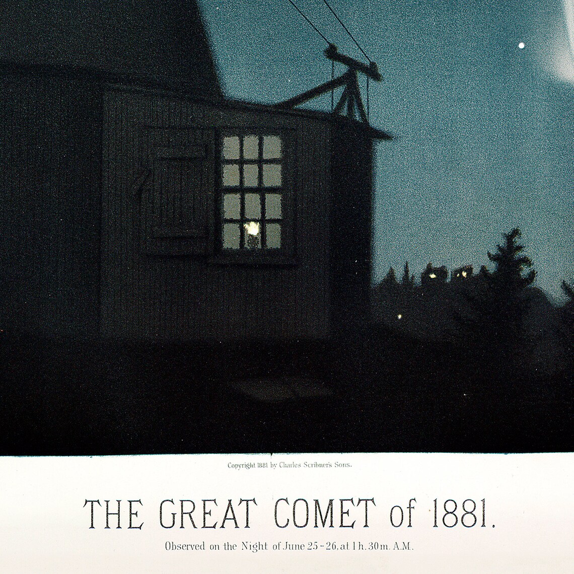 The Great Comet of 1881 - Vintage Space Posters - Trouvelot - Retro ...