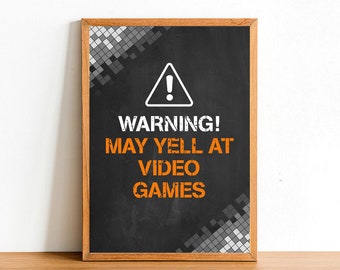 Can I Just Finish This Game Gaming Poster Print Gamer Wall Art A4 A3 A2 ...
