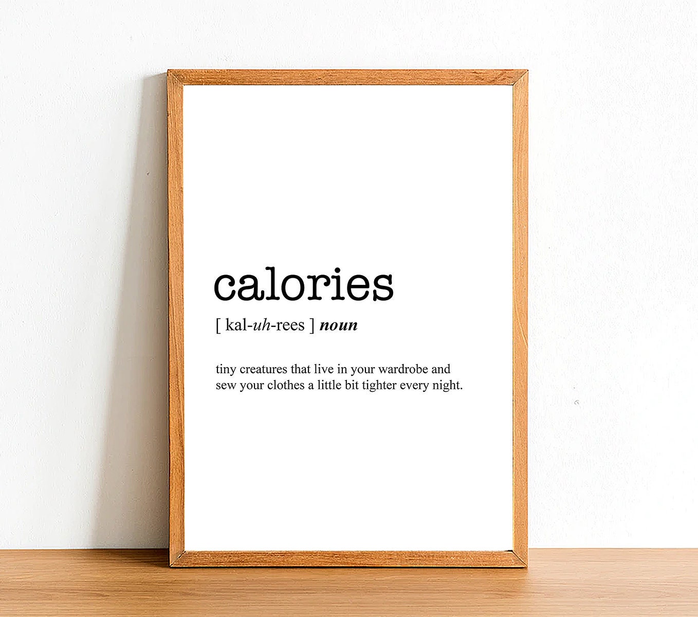 CALORIES Word Definition Poster Print - Urban Dictionary - Word Meaning ...