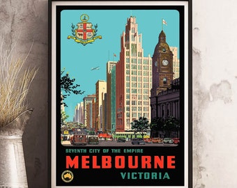 Melbourne Poster - Etsy