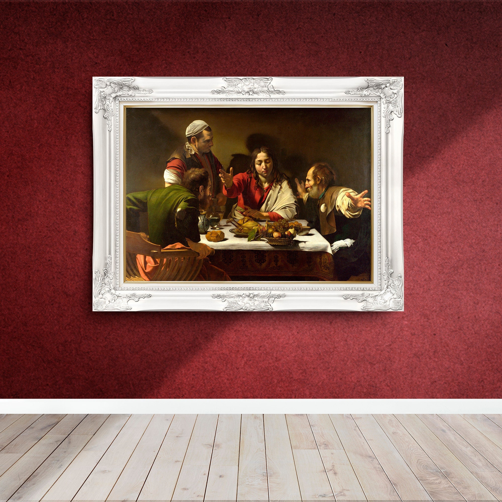 Caravaggio - Supper at Emmaus - 1601 - Famous Paintings - Vintage Art ...