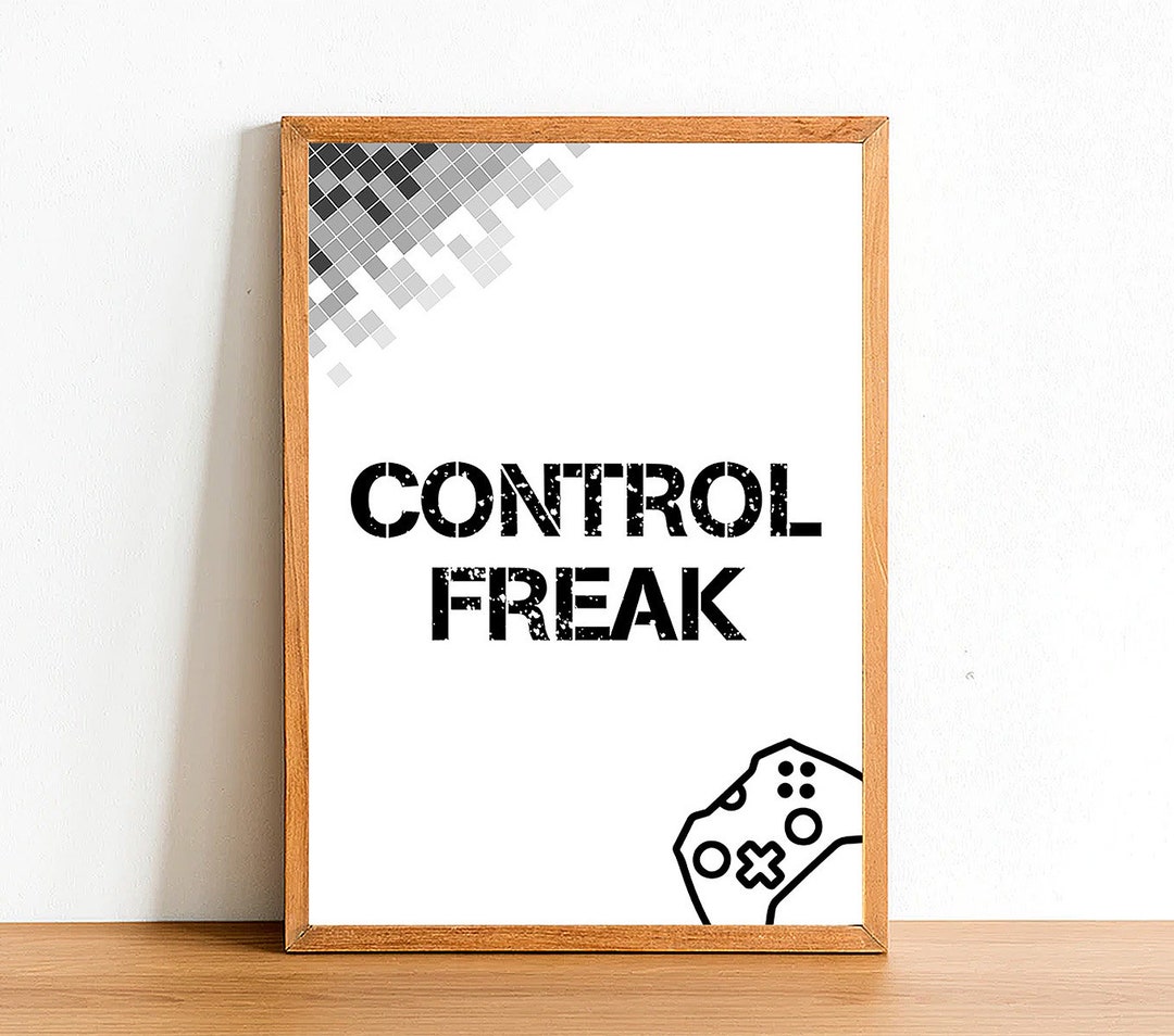 Control Freak Gaming Poster Print Gamer Wall Art A4 A3 A2 Home Decor ...