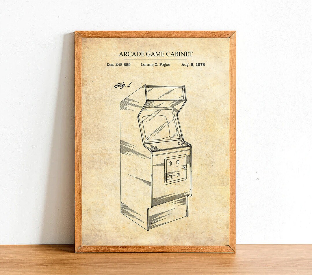 ATARI ARCADE CABINET Patent Poster Print A4 A3 A2 Prints Home Wall Art ...