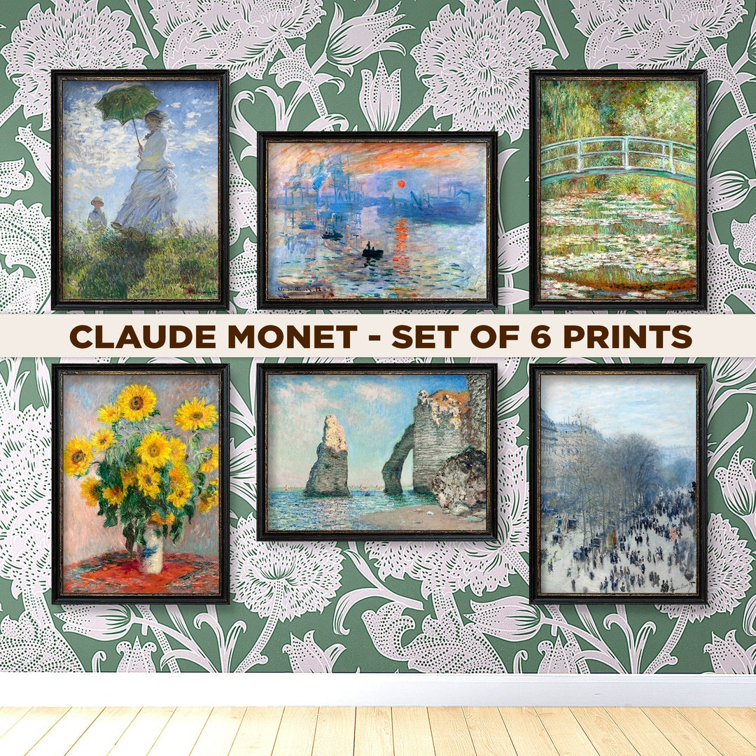 Claude Monet Set of 6 Prints | Vintage Posters | Famous Oil Paintings ...