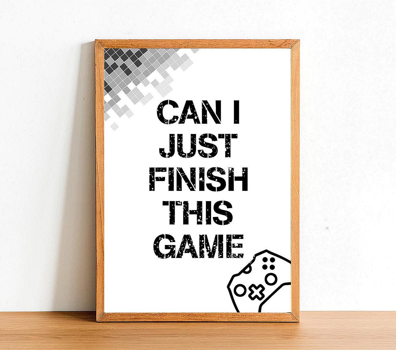 Can I Just Finish This Game - Gaming Poster Print - Gamer Wall Art - A4 ...