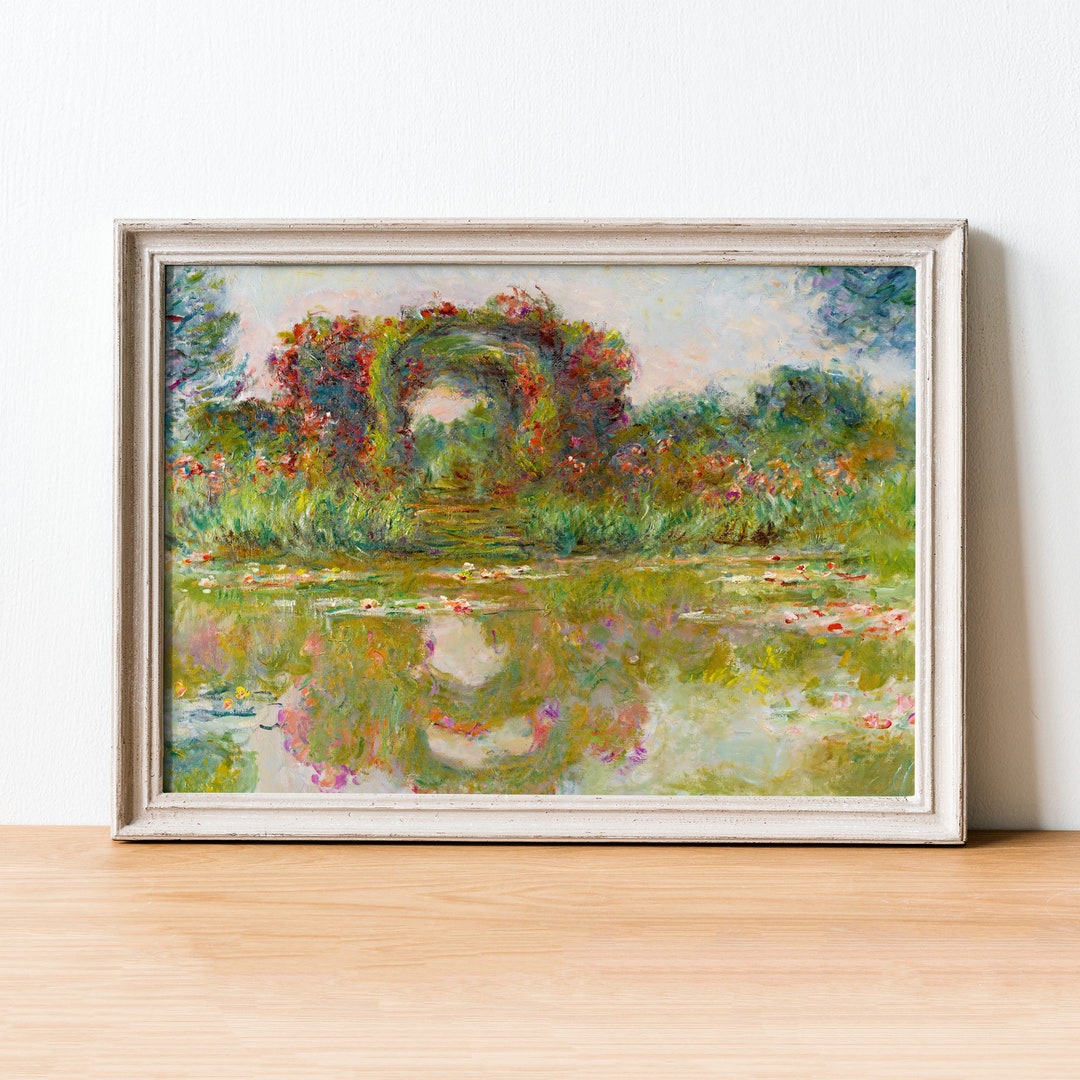 Flowering Arches Giverny by Claude Monet - Fine Art Poster - Vintage ...