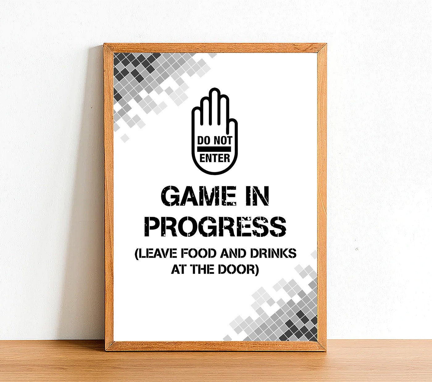 Do Not Enter Game in Progress Gaming Poster Print Gamer | Etsy