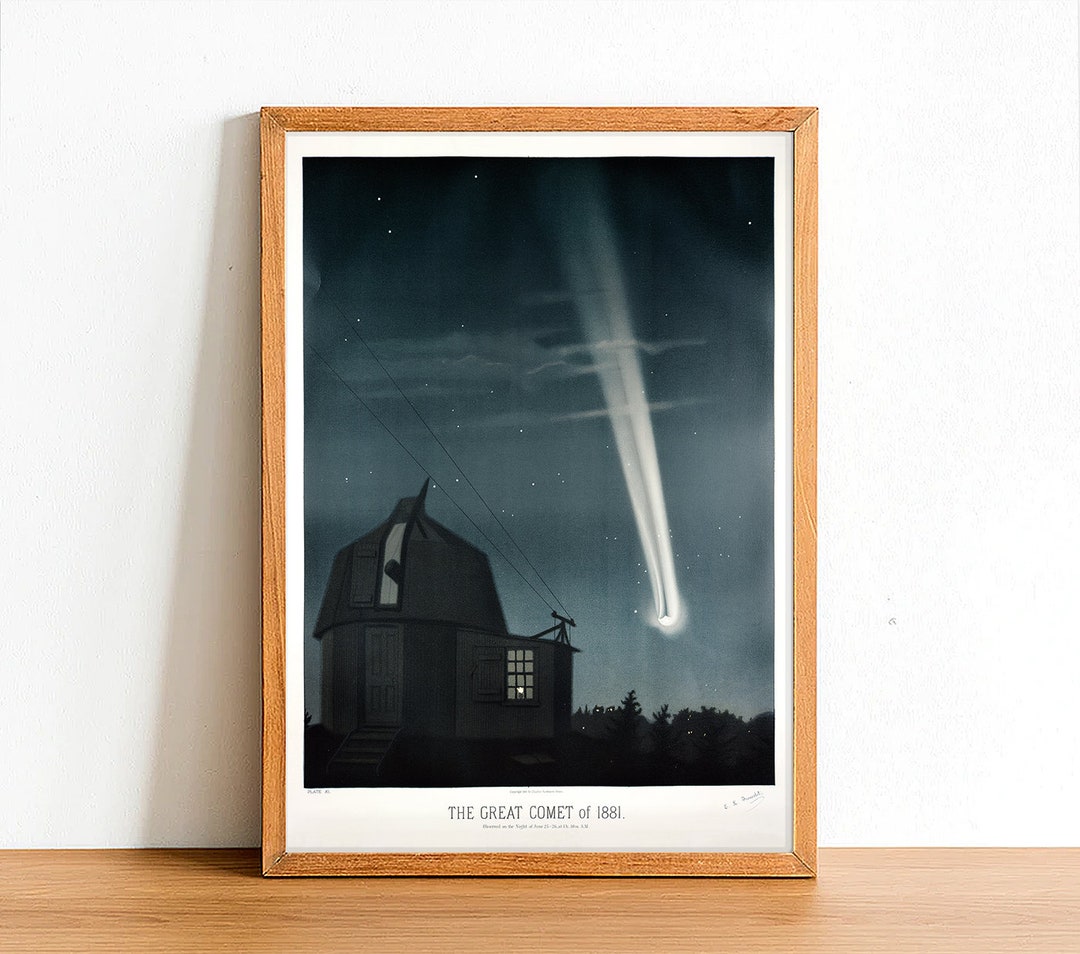 The Great Comet of 1881 - Vintage Space Posters - Trouvelot - Retro ...