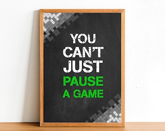 Can I Just Finish This Game - Gaming Poster Print - Gamer Wall Art - A4 ...