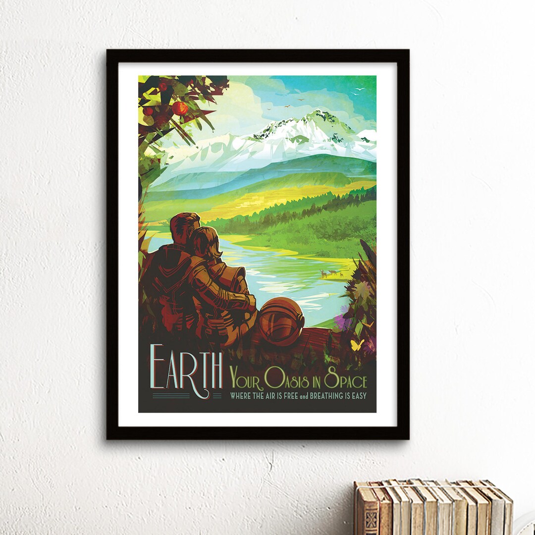 Earth NASA Space Travel Poster Print Satin Paper A4 A3 A2 Home Wall ...