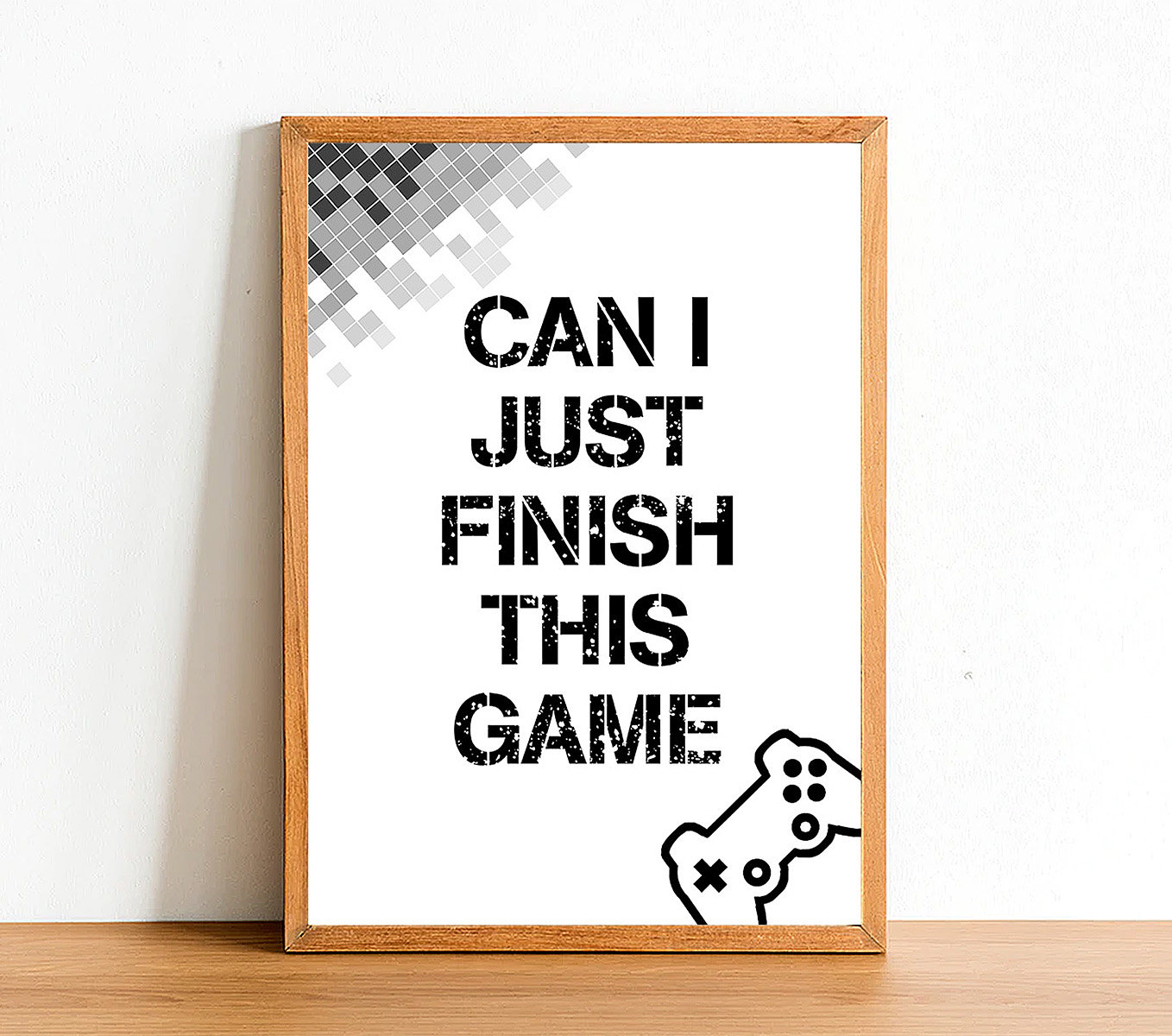 Can I Just Finish This Game - Gaming Poster Print - Gamer Wall Art - A4 ...