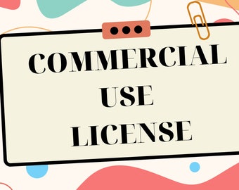 Commercial Use License Template - Etsy