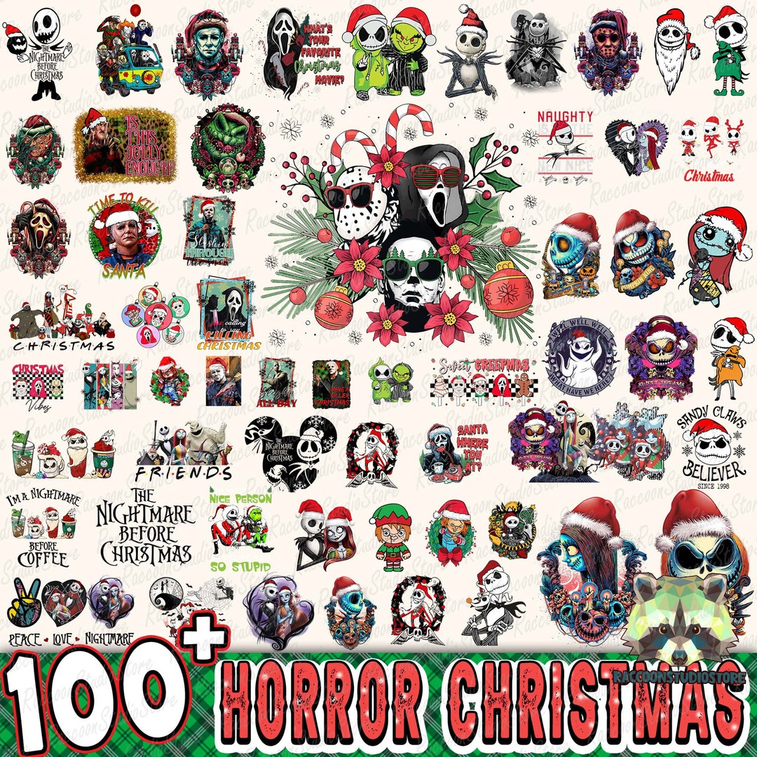 100 Horror Characters Christmas Png Bundle Scary Christmas - Etsy Canada