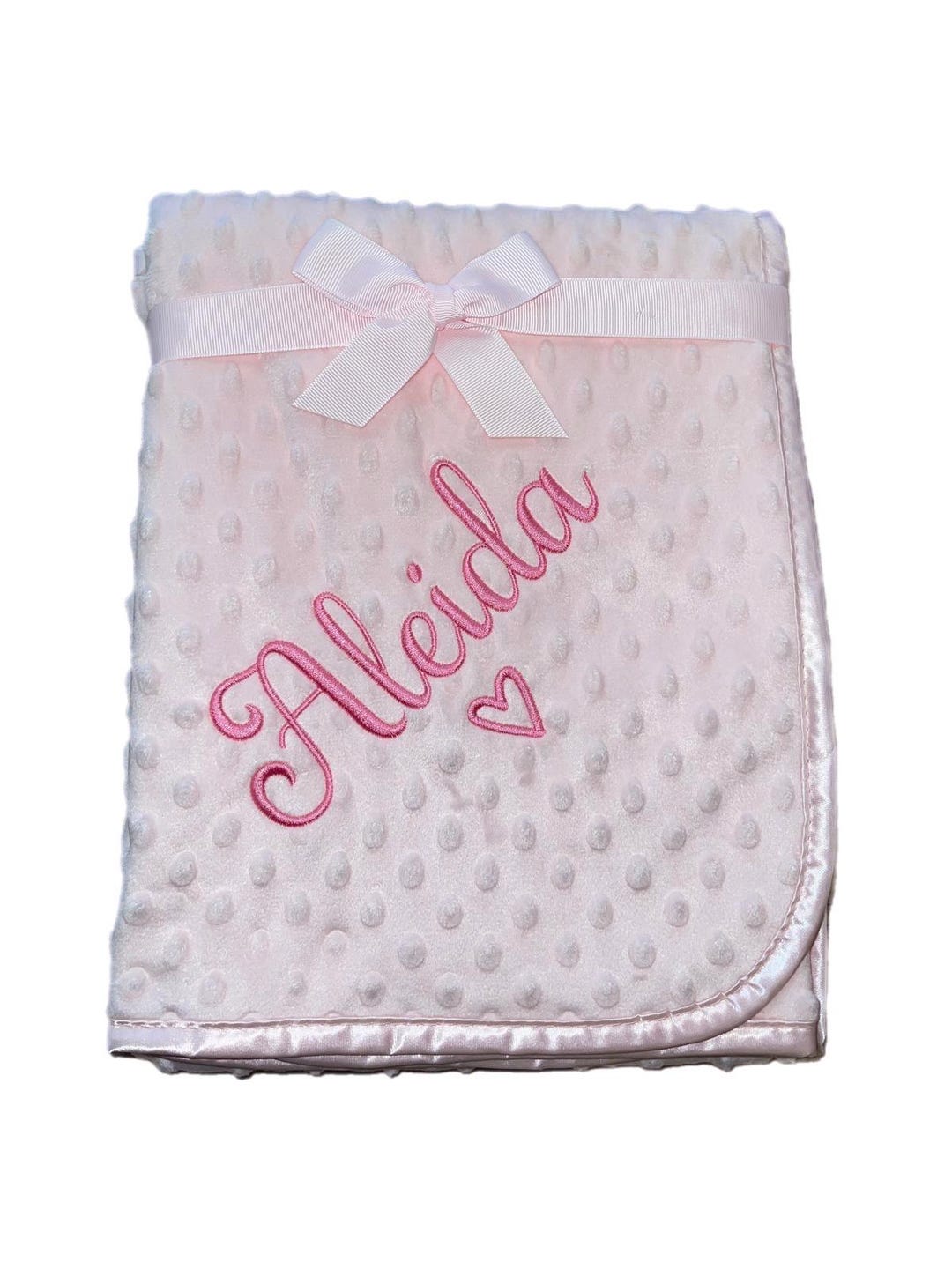 Personalised Pink Bobble Blanket - Etsy