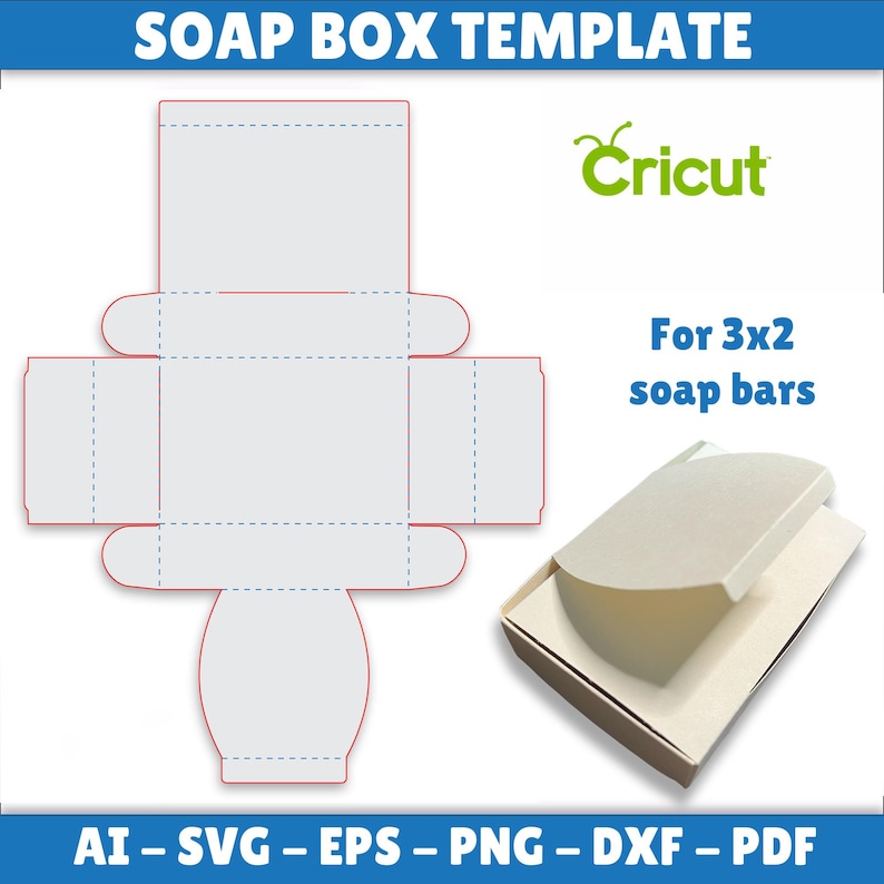 Soap Box Template for 3x2 Soap Bar, Soap Box Svg, Box Svg, Packing Box ...