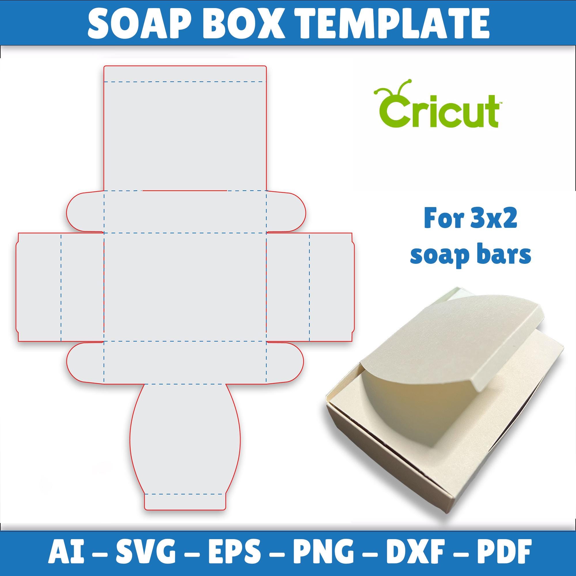 Soap Box Template for 3x2 Soap Bar, Soap Box Svg, Box Svg, Packing Box ...