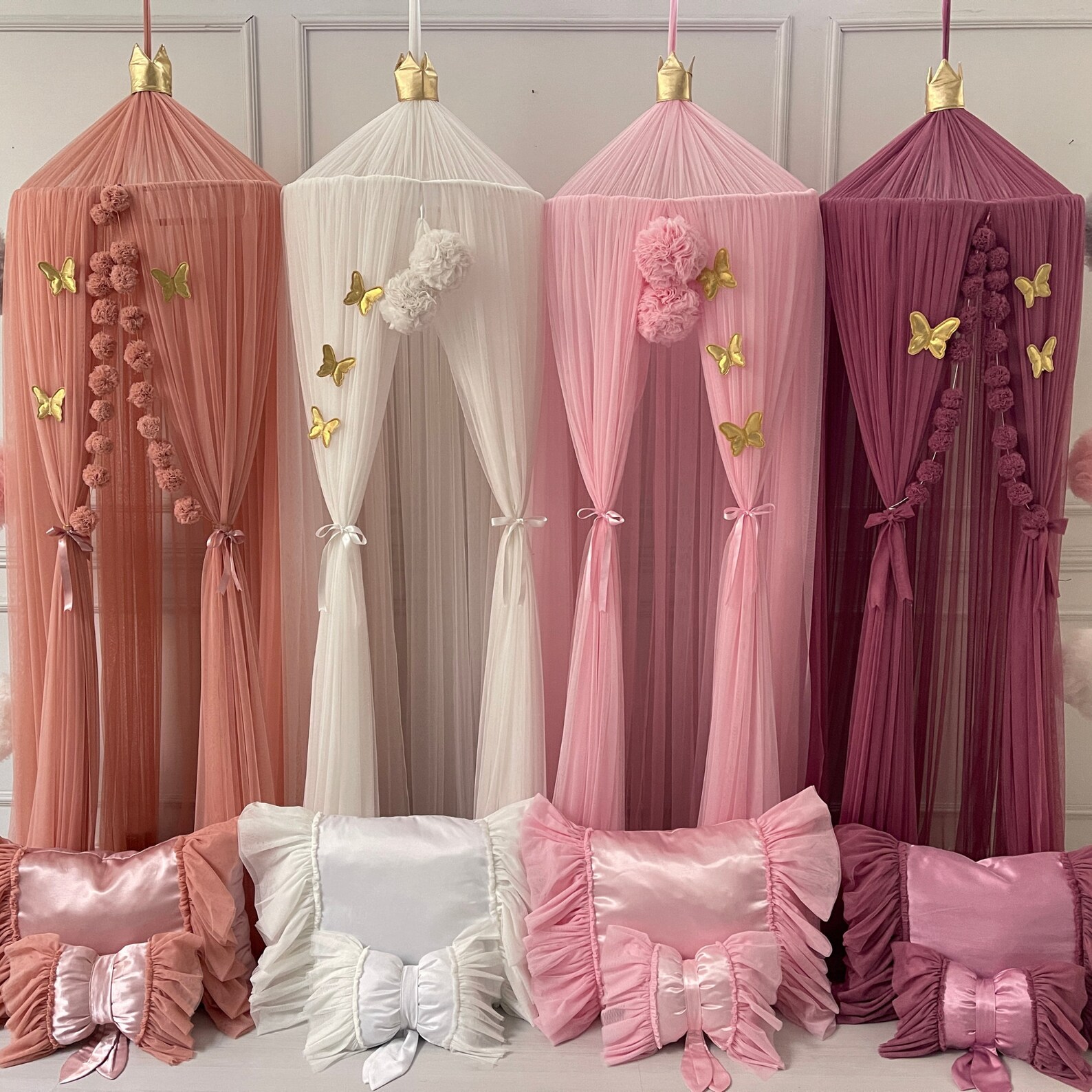 Kids Bed Canopy for Girls Soft Smooth Play Tent Crib - Etsy