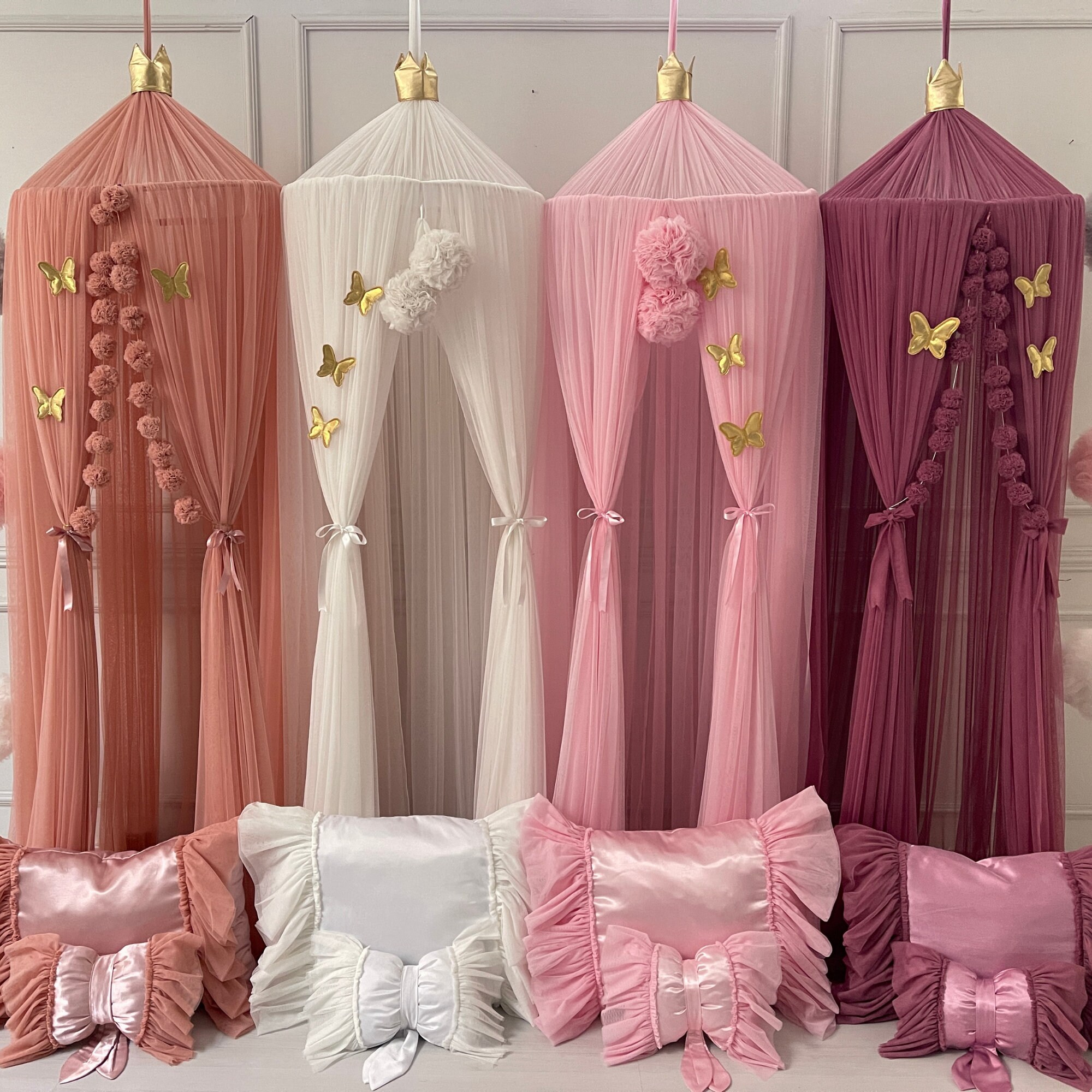 Kids Bed Canopy for Girls Soft Smooth Play Tent Crib - Etsy UK