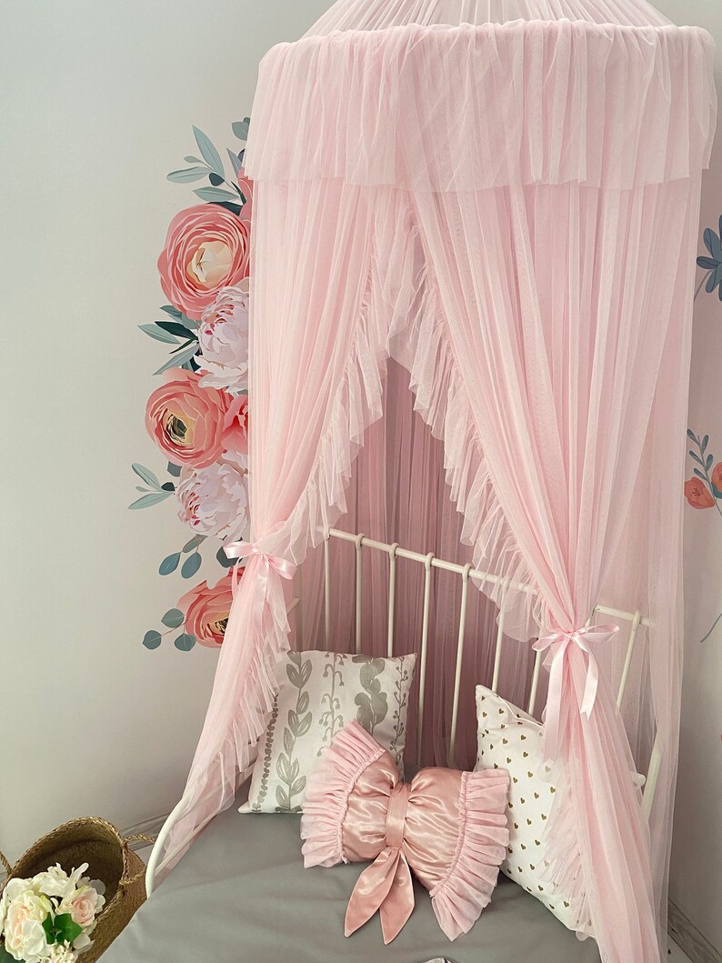 Pink Princess Canopy Bed Canopyhanging Playcrib - Etsy