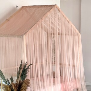 Luxury Montessori Canopy,light Powder,canopy Bed Curtains,canopy for ...